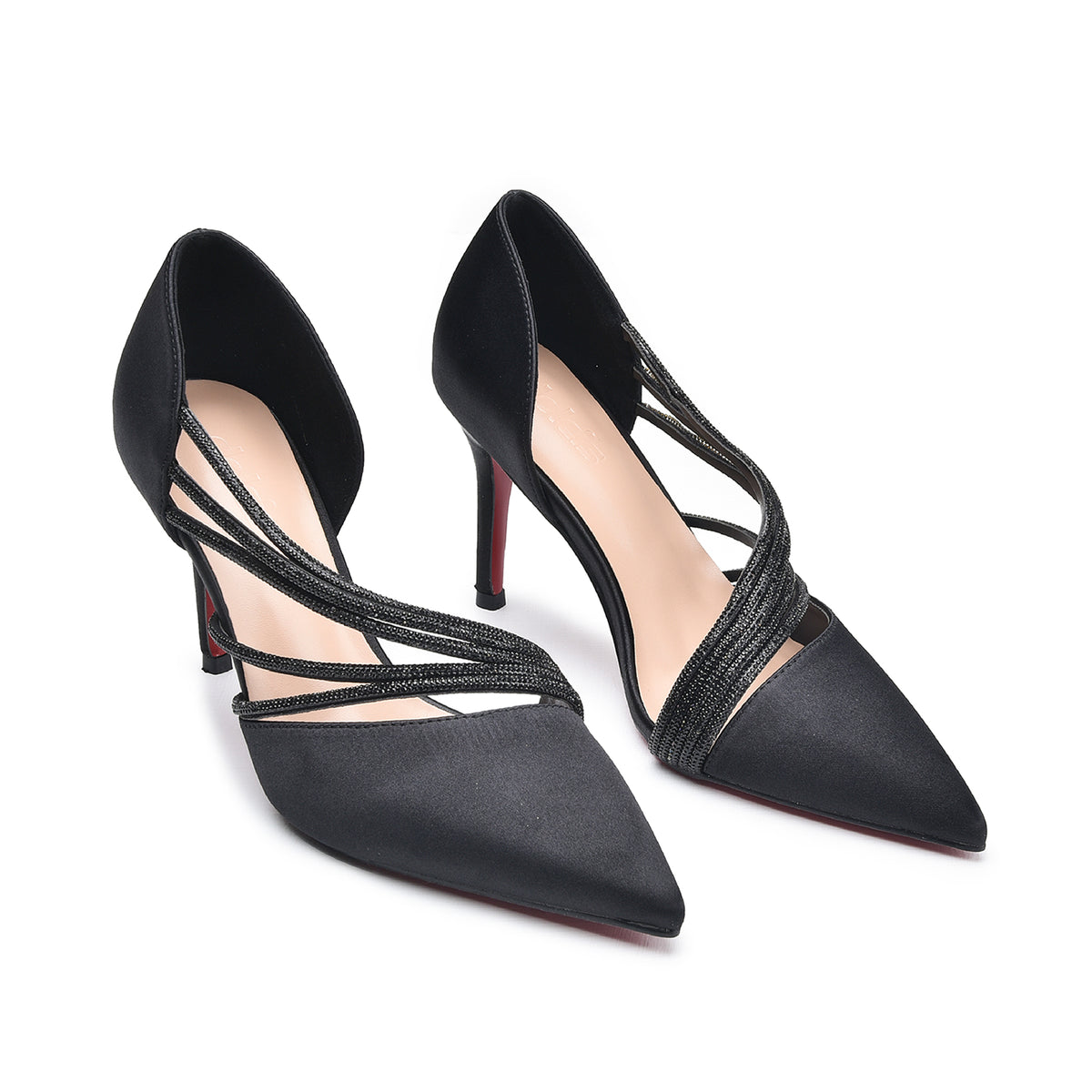 Elegant Black Strappy High Heel Pumps | 411N-C Dolcis – Dolcis - Women ...